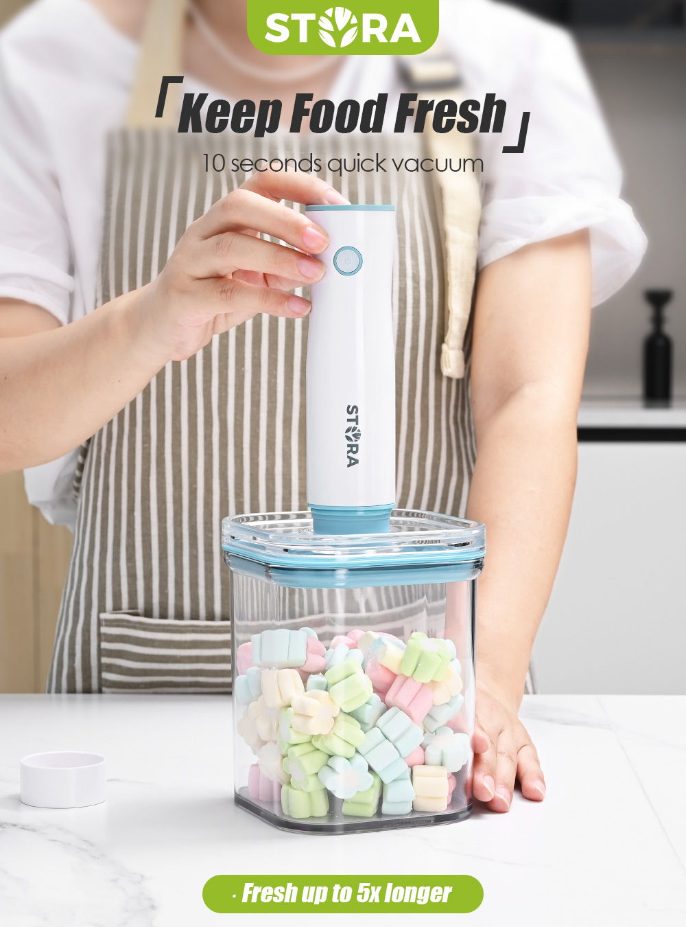 4-Pack Vacuum Storage Box Set - Stackable & BPA-Free