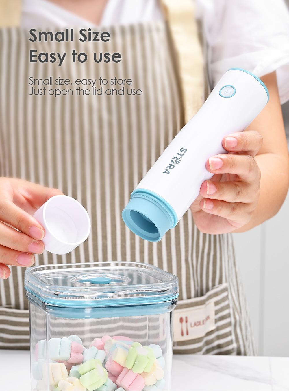 Square Vacuum Food Storage Box - 460ml, BPA-Free