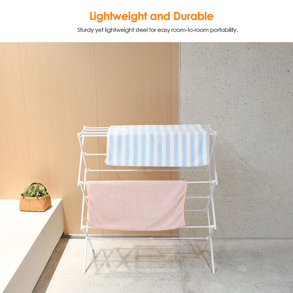 Clothes Drying Rack, 3 Tiers Extensible Laundry Drying Rack Clothes ...