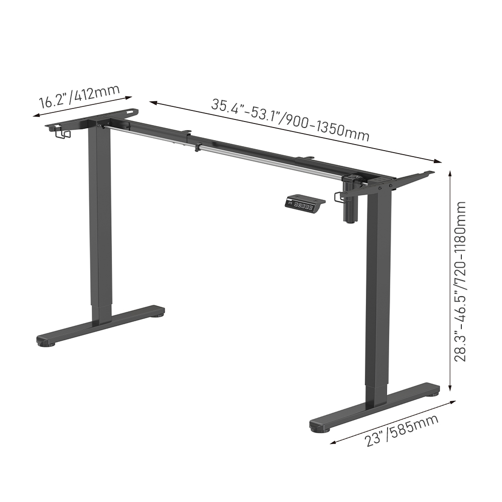 Electric Height Adjustable Standing Desk Frame - PrimeCables