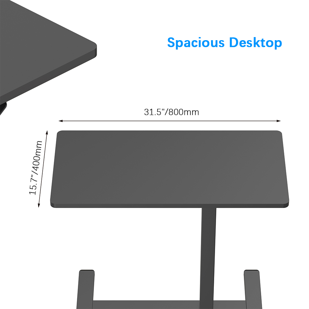 Height-Adjustable Overbed Table with Hidden Wheels - PrimeCables