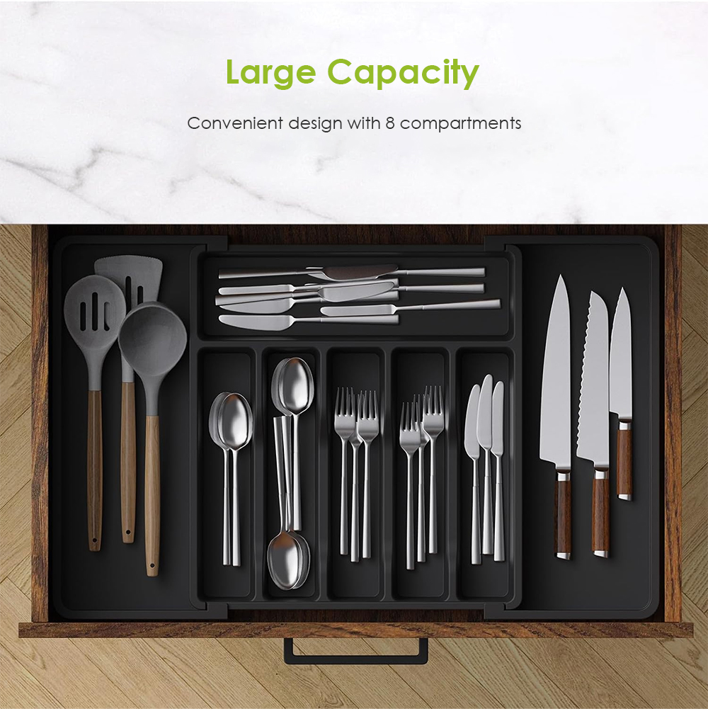 Expandable Kitchen Drawer Organizer, Adjustable Utensil Organizer ...