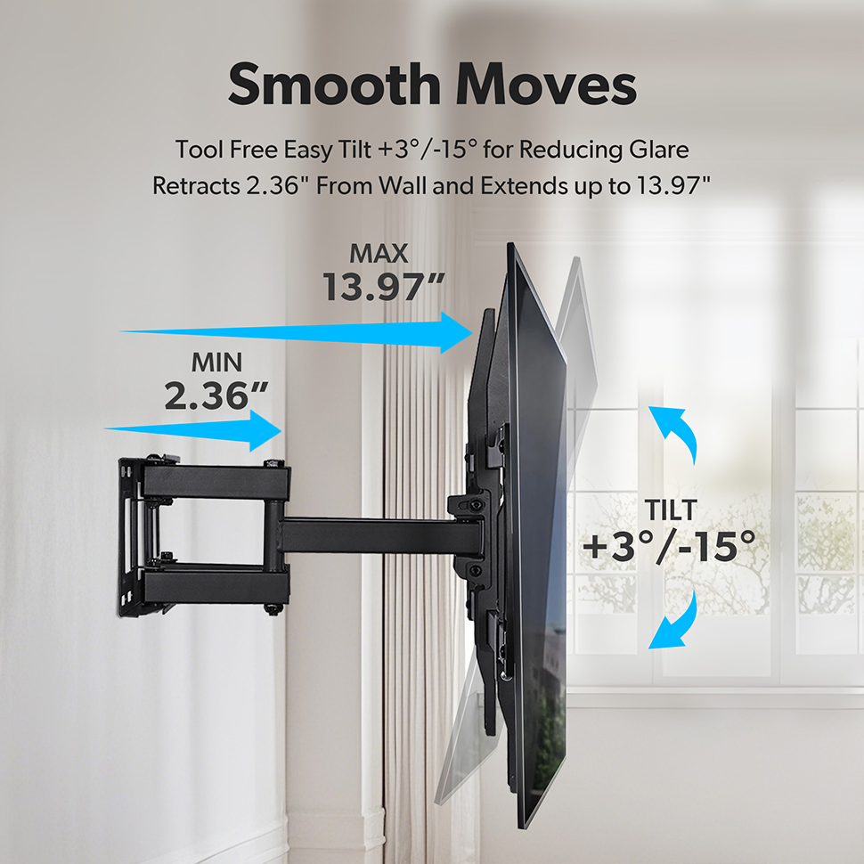 37-70" Full Motion Articulating TV Wall Mount