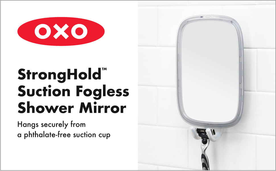OXO Good Grips StrongHold Suction Fogless Mirror 8.5 x 6.75" - OXO