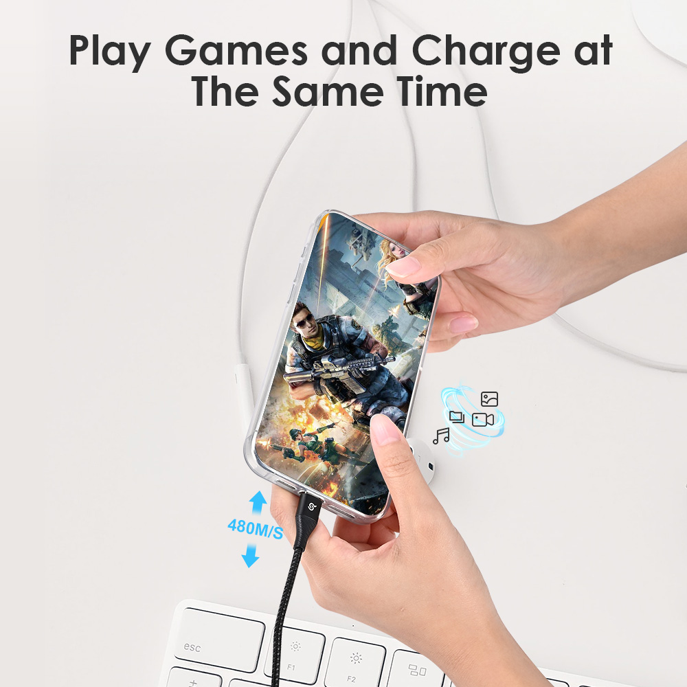 4FT USB-C to USB-A Cable - Fast Charge & Sync