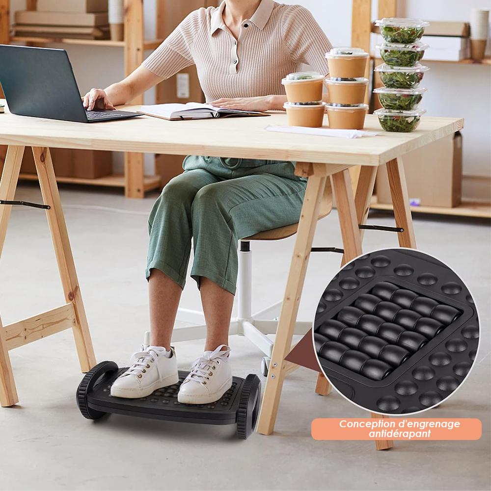 Repose-pieds massant ergonomique sous le bureau avec texture et rouleau ...