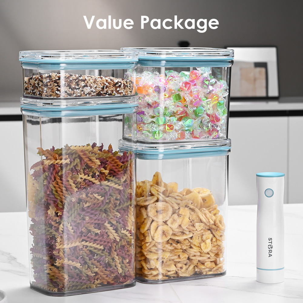 Vacuum Dry Food Container Airtight Rectangle Container with Electric ...