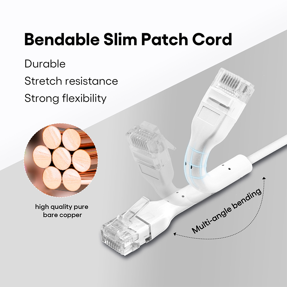 FlexConnect Slim Patch Cord CAT6A 32AWG Slim UTP Network Patch Cable ...