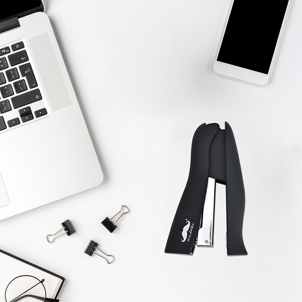 Stand-Up Stapler, Half-Strip, 20-Sheet Capacity - Moustache®