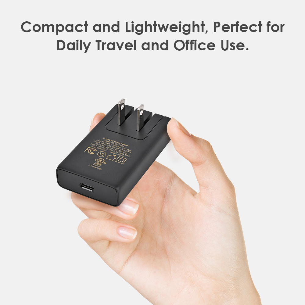 35W Flat USB-C Charger, Slim Fast Wall Charger with Foldable Plug ...