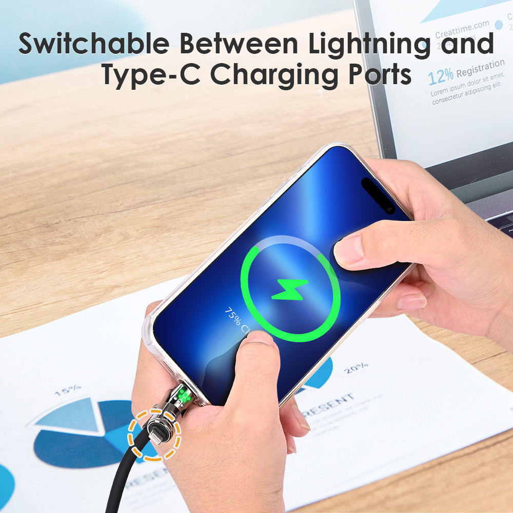 4 in 1 USB + Type-C to Type-C + Lightning RGB Silicone Charging Cable ...