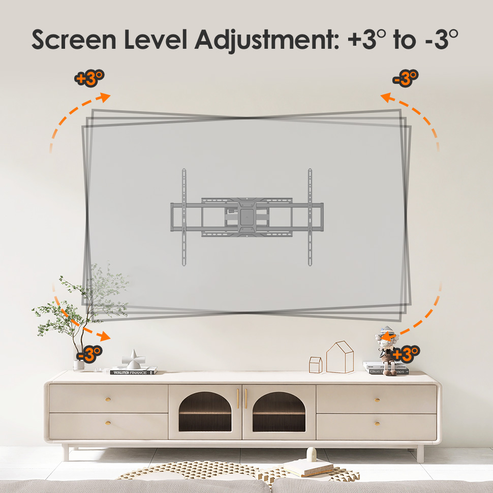 Full Motion TV Wall Mount for 50-105 inch TVs up to 165lbs - PrimeCables®