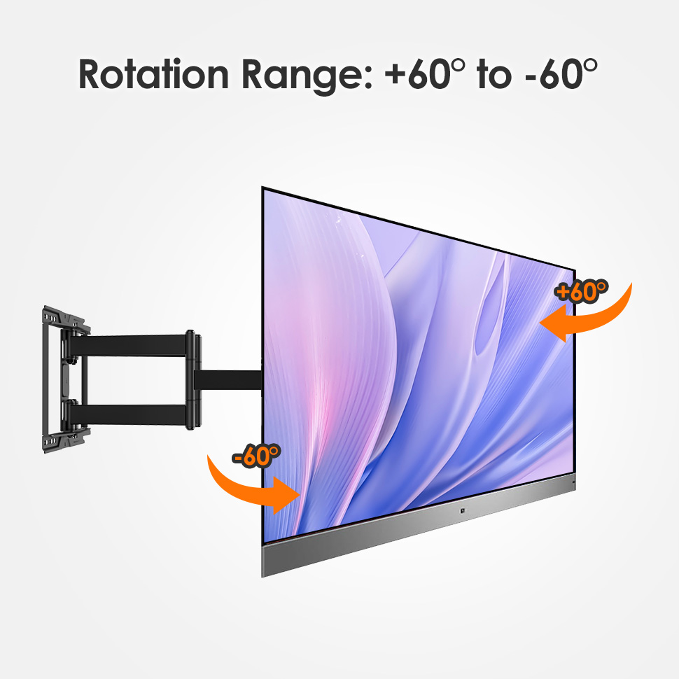 Full Motion TV Wall Mount for 50-105 inch TVs up to 165lbs - PrimeCables®