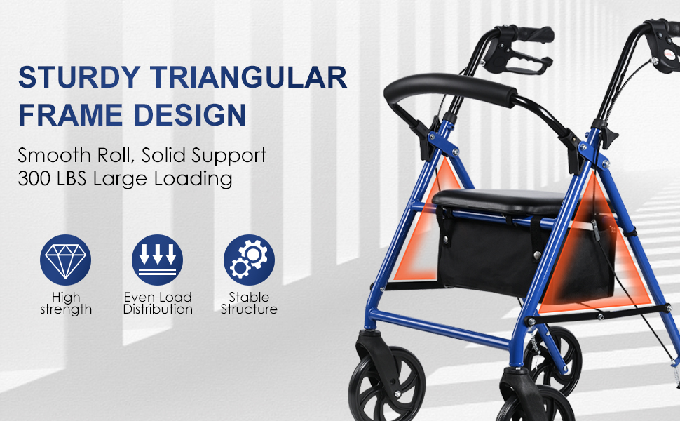 Rollator Walker with Seat & Storage - Mobility and Comfort