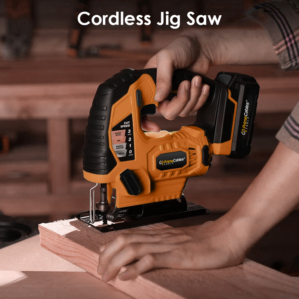 20V Max Variable Speed Wood Steel Metal Cordless Jig Saw with 2.0Ah ...