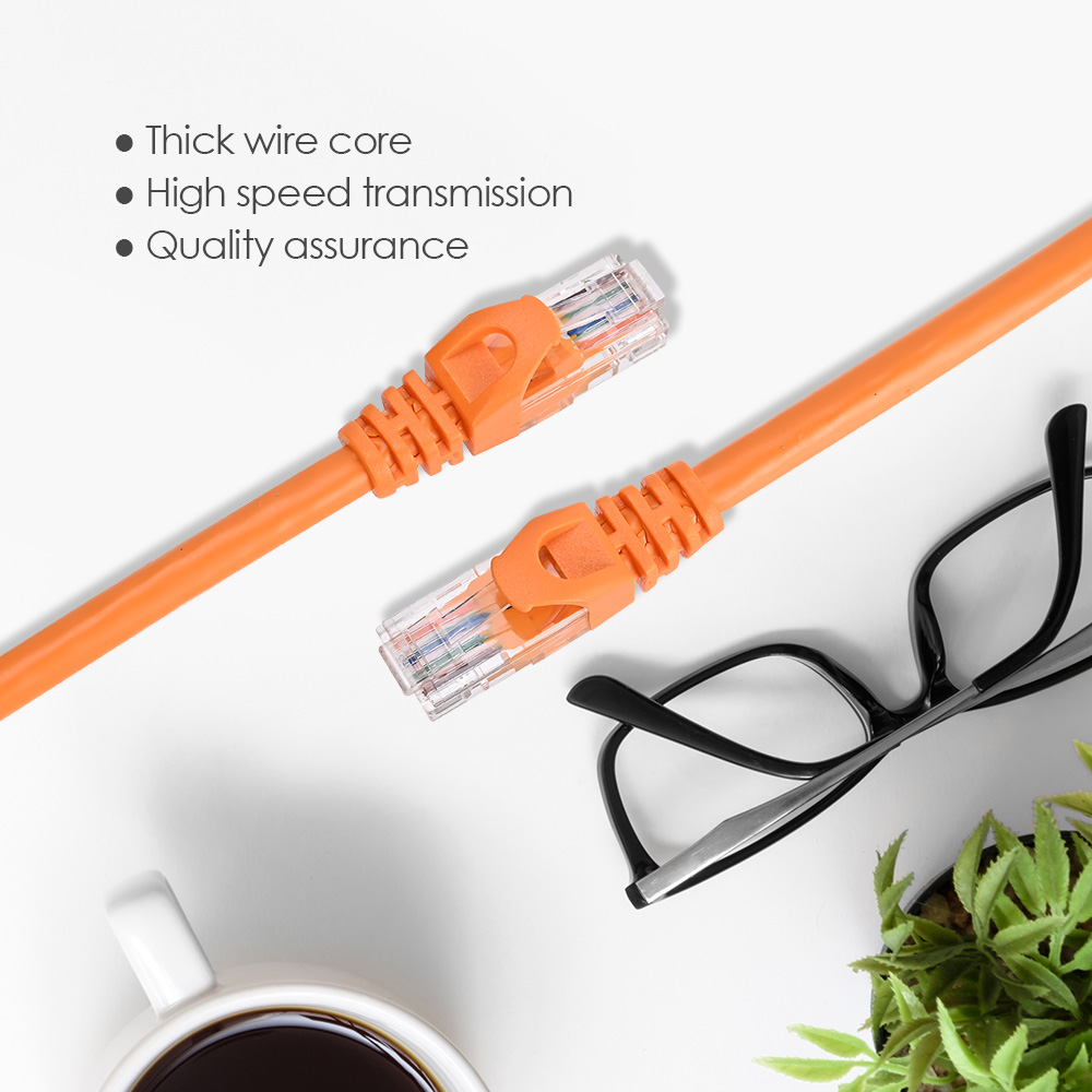 High-Speed Cat6 550MHz Ethernet Cable - Gold-plated RJ45 Connectors ...