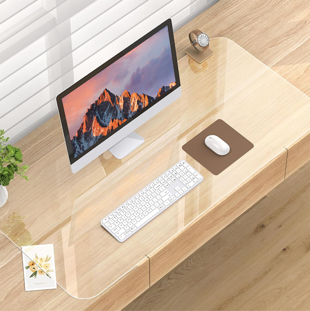Transparent Desk Protector Mat Plastic PVC Desk Mat Pad - Moustache®