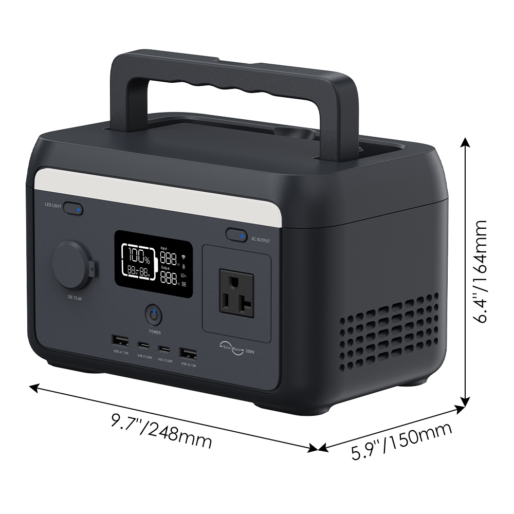300W Portable Power Station, 204.8Wh Backup Battery - PrimeCables®