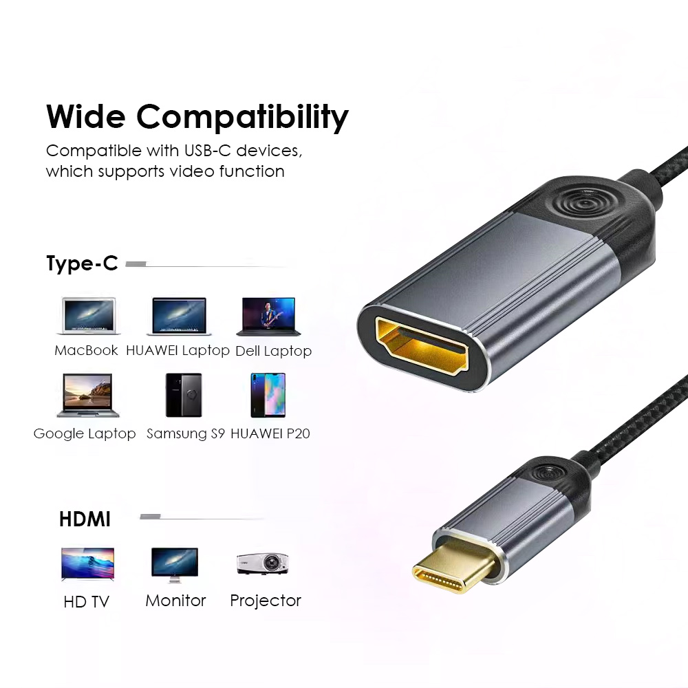 USB C to HDMI Adapter (8K@60Hz or 4K@144Hz) - PrimeCables®