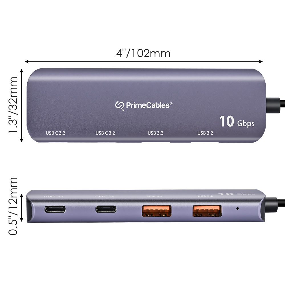 Hub USB-C 10 Gb/s – répartiteur USB-C avec 2 ports USB-C 3.1 et 2 ports ...