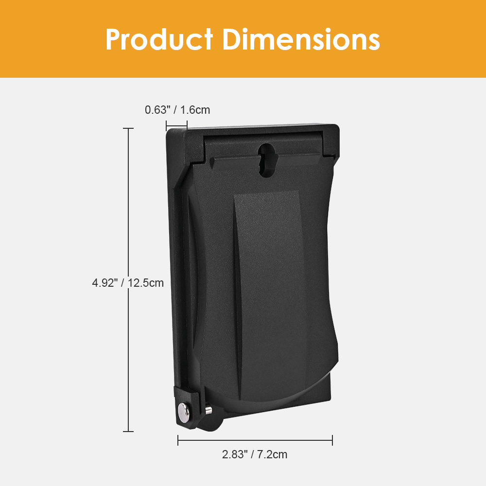 Heavy Duty Single Gang Outdoor Universal Flip Outlet Cover Weatherproof ...