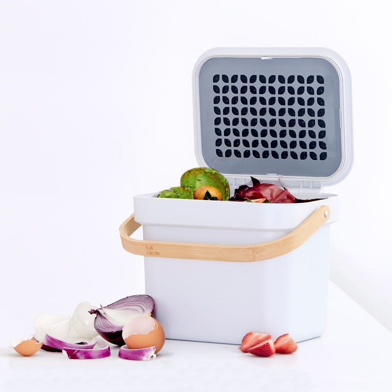 Post modern™ collecteur de compost en acier inoxydable, 5.7L - Full Circle