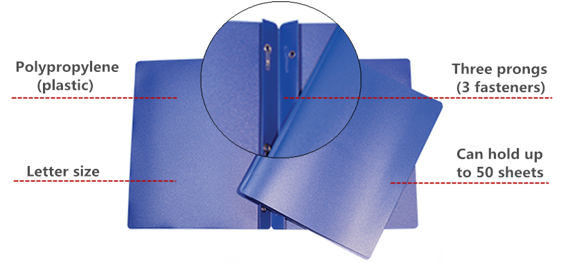 GEO DUO-TANG Polypropylene 3 Fasteners Report Cover, 1 cover per pack