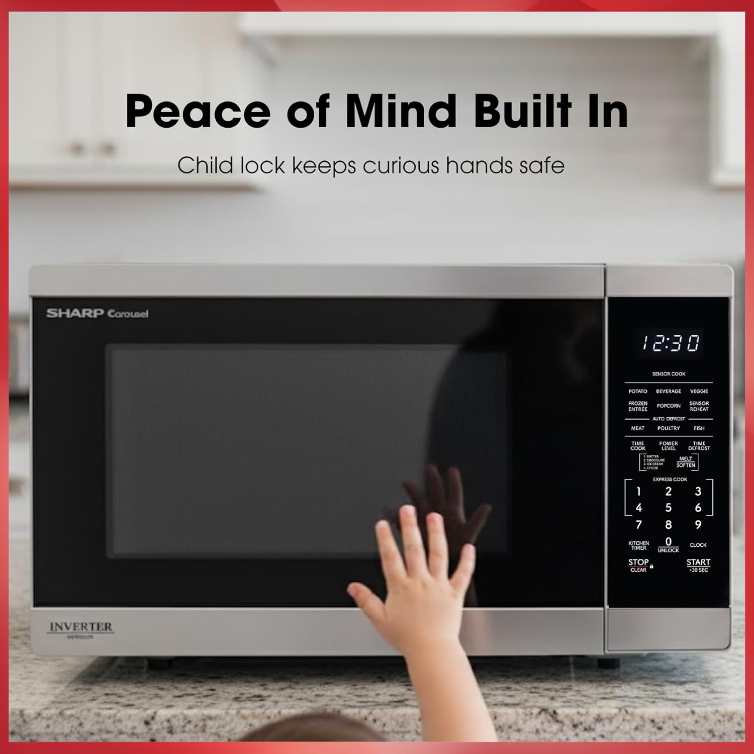 SHARP 1.4/1.6/2.2 cu. ft. Countertop Microwave Oven with Sensor Cook ...