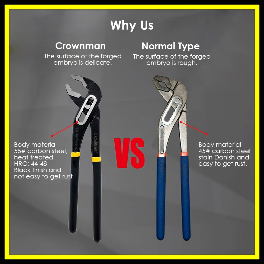 10-Inch Slip Joint Water Pump Pliers with 7-Step Adjustment ...