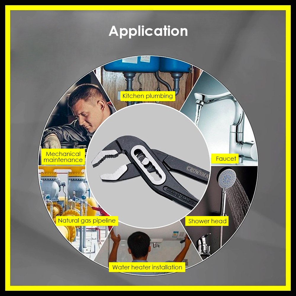 10-Inch Slip Joint Water Pump Pliers with 7-Step Adjustment ...