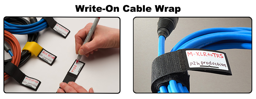 14 Inch Velcro® Cable Wrap with Write On Tab - Pack of 10