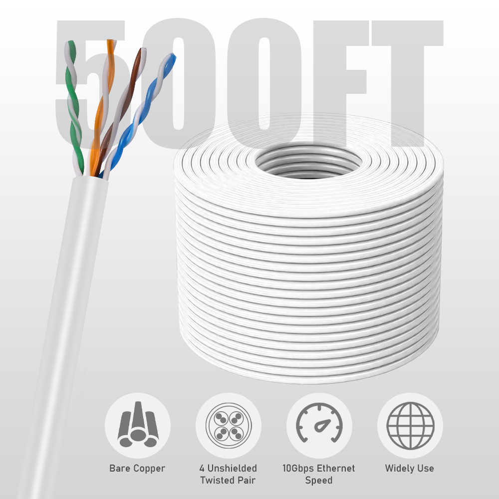 CAT6 23AWG UTP CMR without cross ETL Certified - 500ft - PrimeCables®