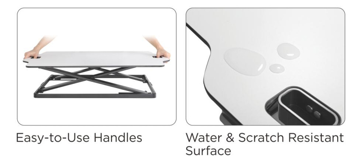 Ultra Slim Height Adjustable Sit and Standing Desk PrimeCables®-OpenBox