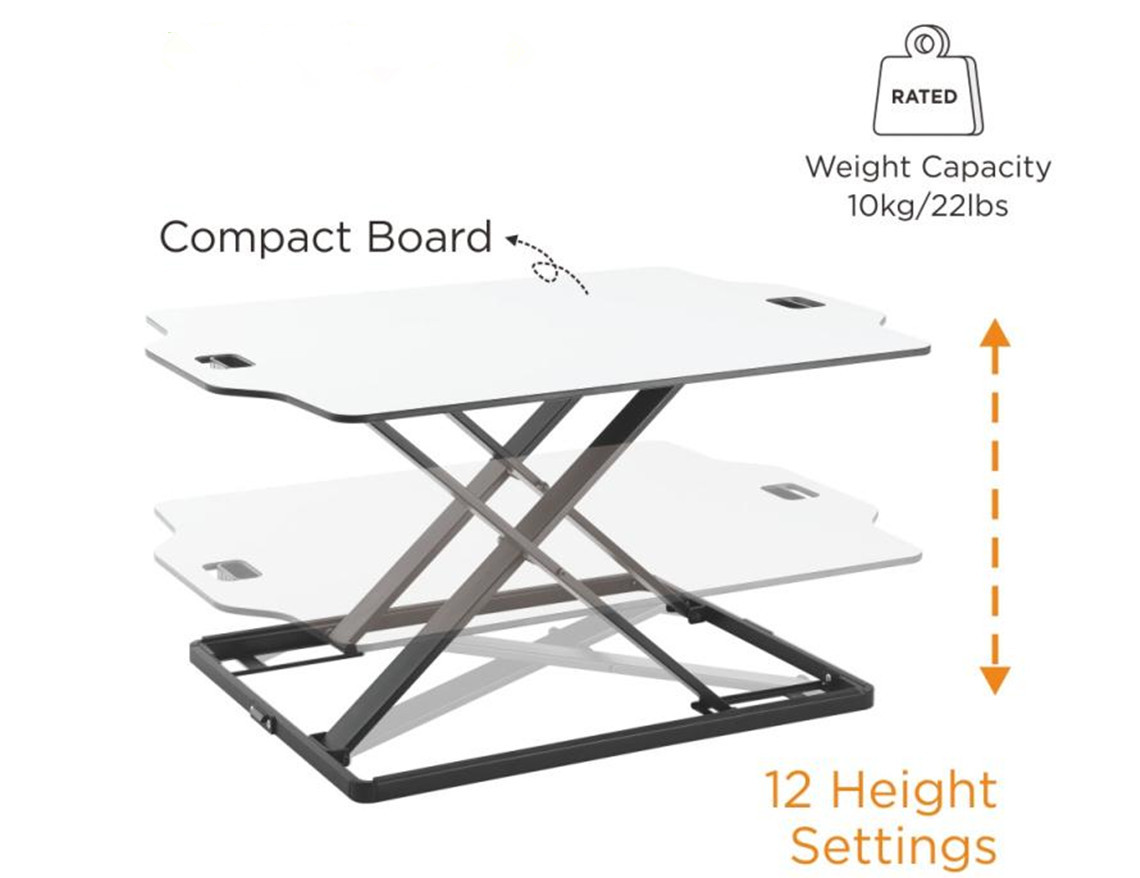 Ultra Slim Height Adjustable Sit and Standing Desk PrimeCables®-OpenBox