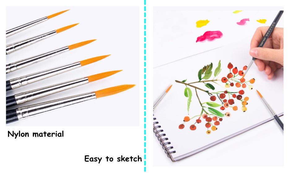 Marie's Nylon Water Color Brush Set, 15 Pieces/Pack