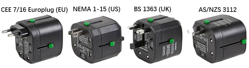 Compact Cube Universal Travel Adapter - Black - Monoprice®