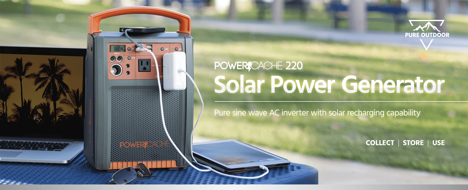 Pure Outdoor Power Generator 220 PowerCache - Monoprice®