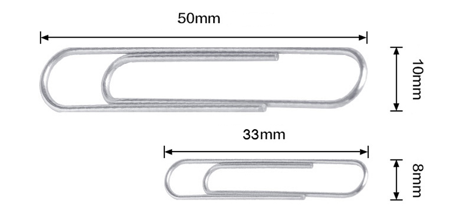 #1 trombones, argent, 100 pcs / boîte - Moustache®