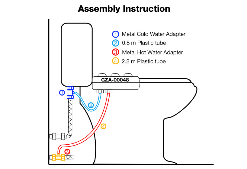 Adjustable Toilet Bidet with Dual Nozzle - LIVINGbasics