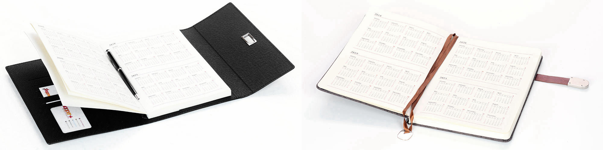 Color PU Notebook, 96 Sheets, 16.5 x 22 cm, Black, With Pen - Moustache ...