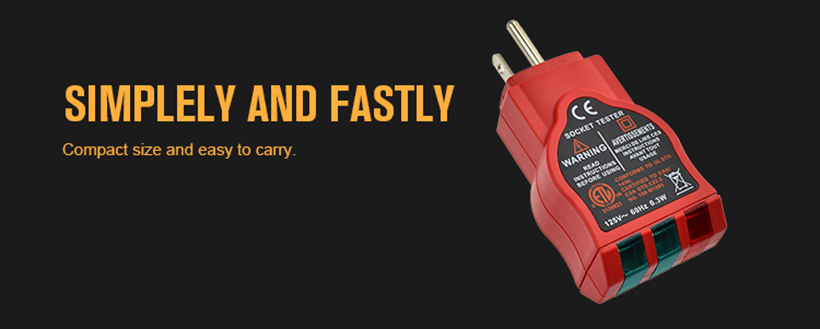 Testeur de prise portable pour test de prises à 3 fils, cETLus ...