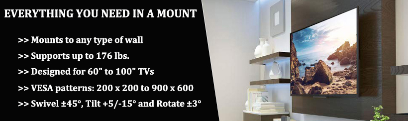 75 Inch TV Wall Mount – Fits 60–90" TVs - Monoprice®