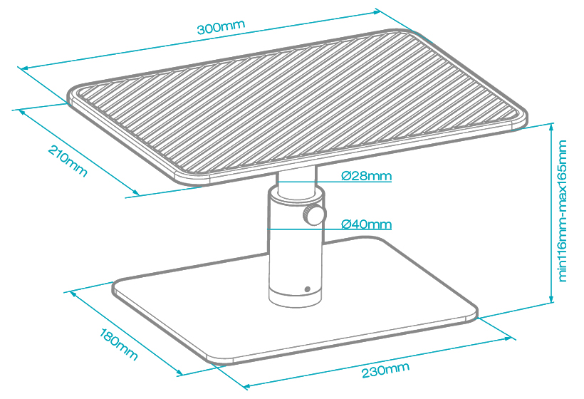 Universal Height Adjustable Ergonomic Computer Monitor and Laptop Riser ...