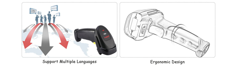 YHD-8200 Wired Laser Barcode Scanner Handheld Bar Code Reader