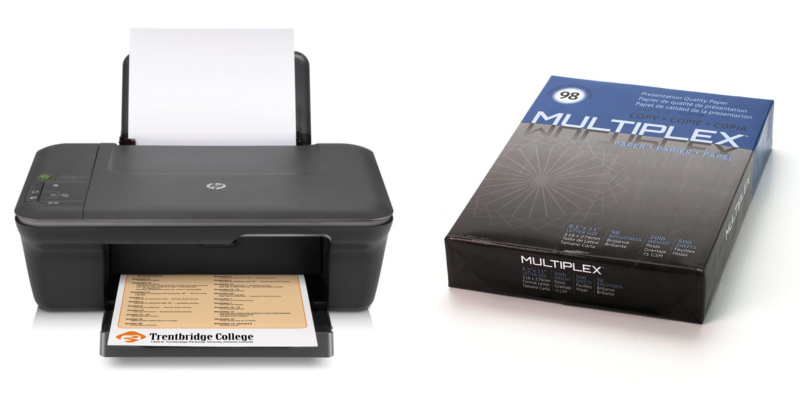 Multiplex High Bright Copy Paper - Letter size, 20lbs, 8.5" x 11"