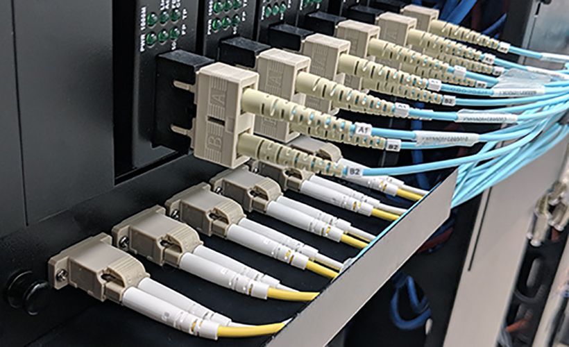Multimode Duplex SC/LC 50 micron OM3 Aqua Fiber Cable - 2mm Jacket