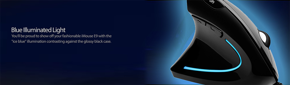 Adesso iMouse E9 Left-Handed Ergonomic Vertical Mouse