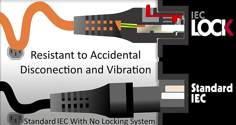 C13 Locking Power Cord Connector - Screw On