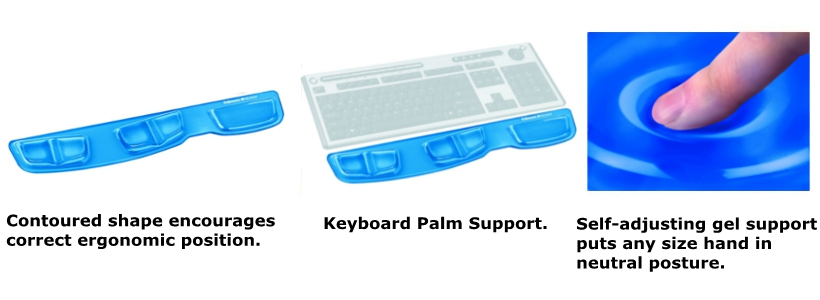Fellowes® Keyboard Palm Support with Microban® Protection