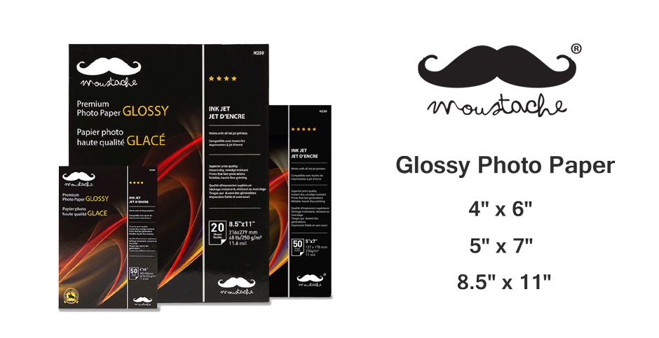 50 Sheets Premium inkjet Photo Paper, Glossy - Moustache®